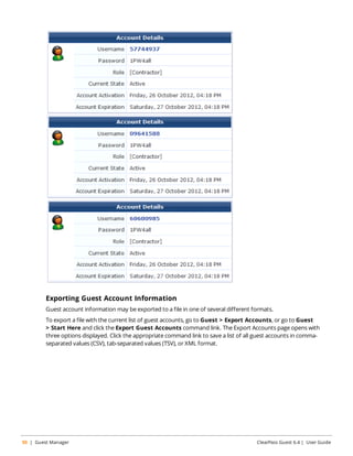 ClearPass Guest 6.4 User Guide | PDF