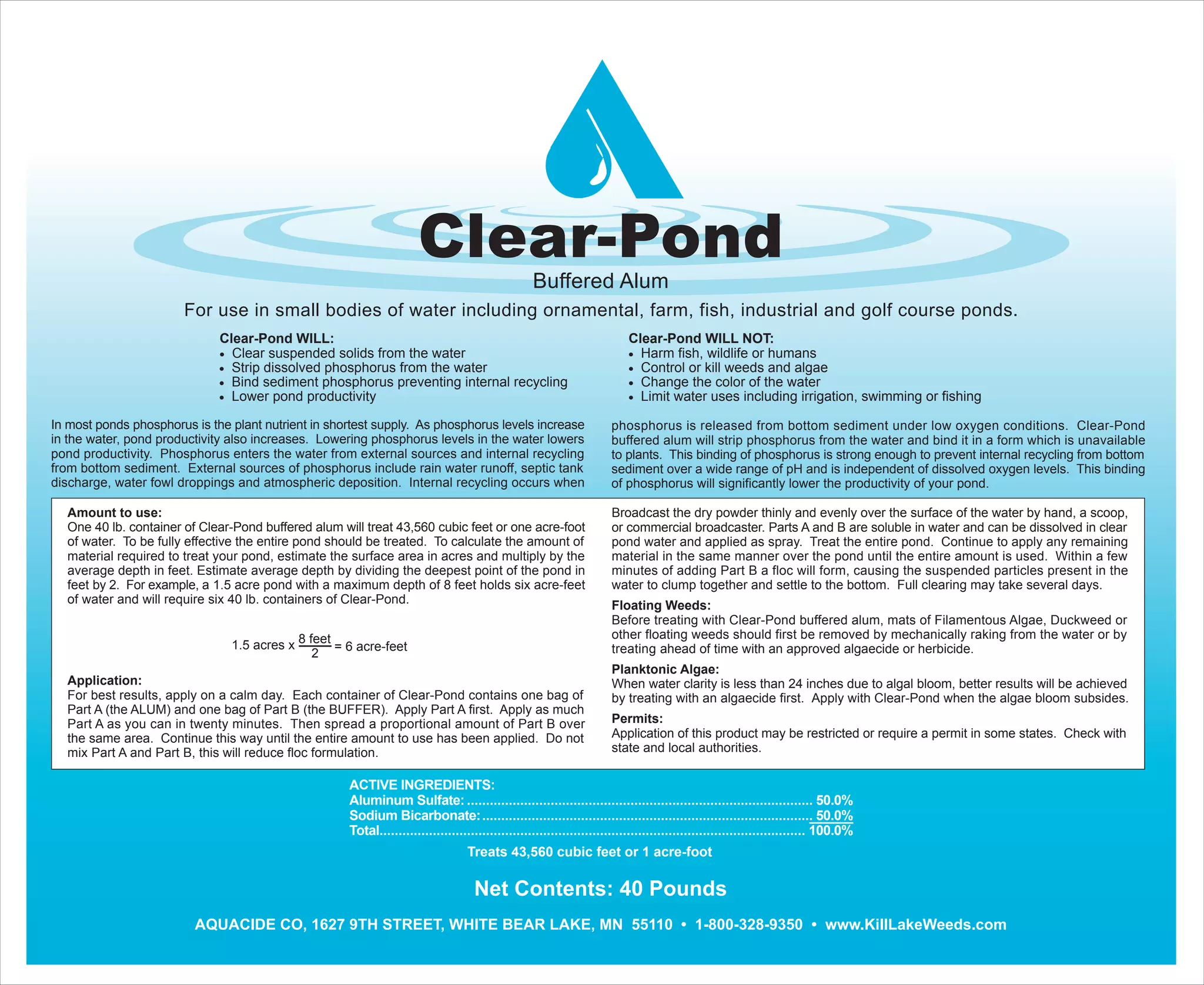 Clear Pond Label | PDF