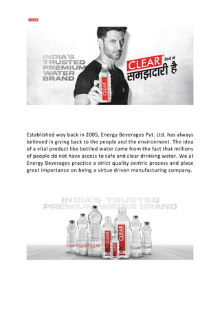 Clear Premium Water - Best Packaged Drinking Water.pdf