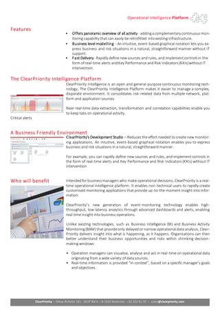 Clearpriority Operational Intelligence Platform | PDF | Computer ...