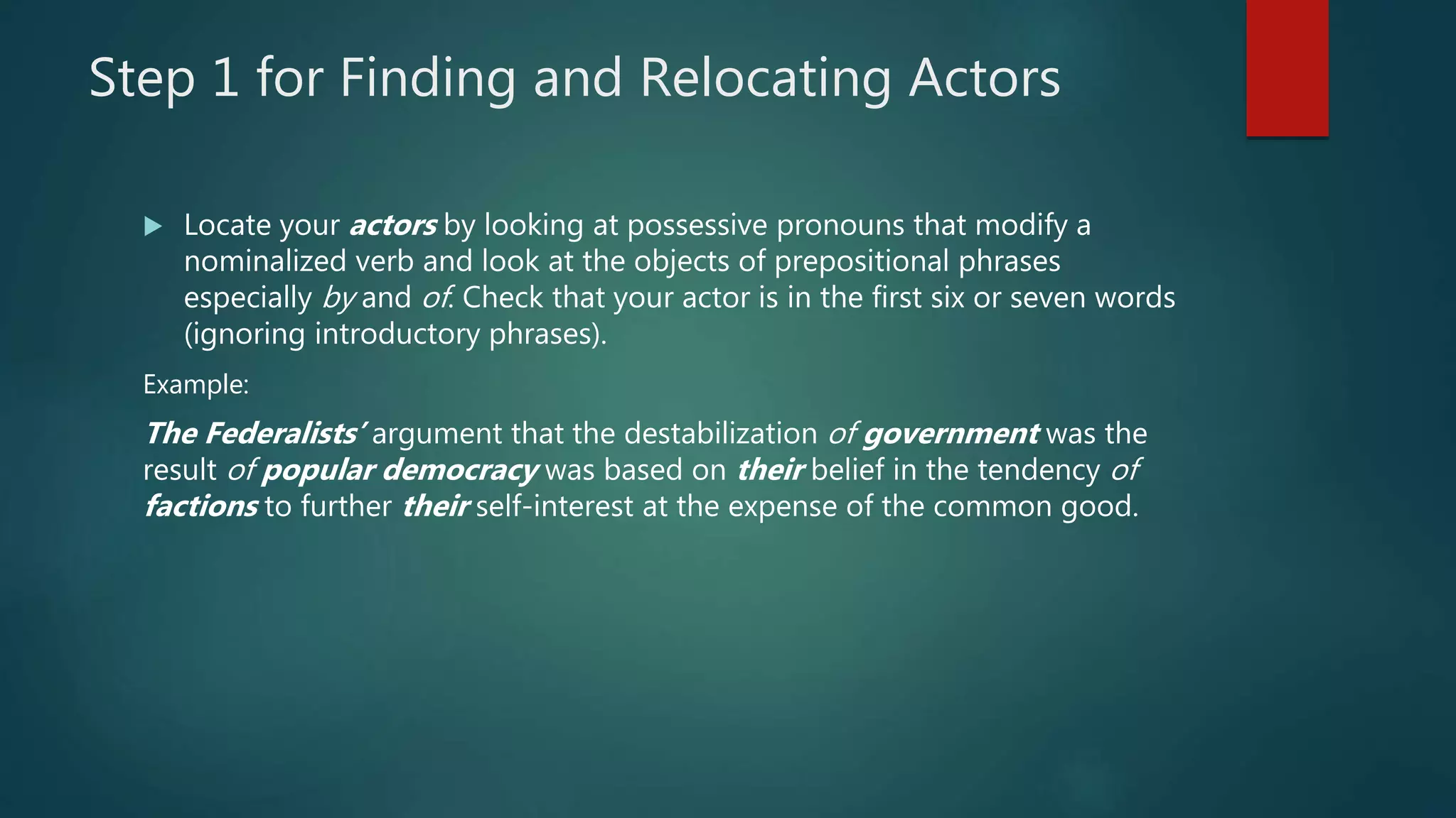 Clear subjects and passives | PPT