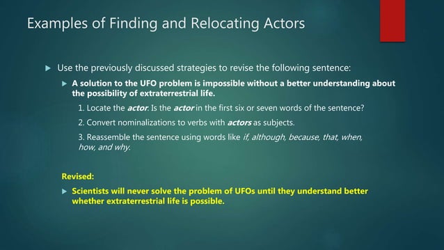 Clear subjects and passives | PPT