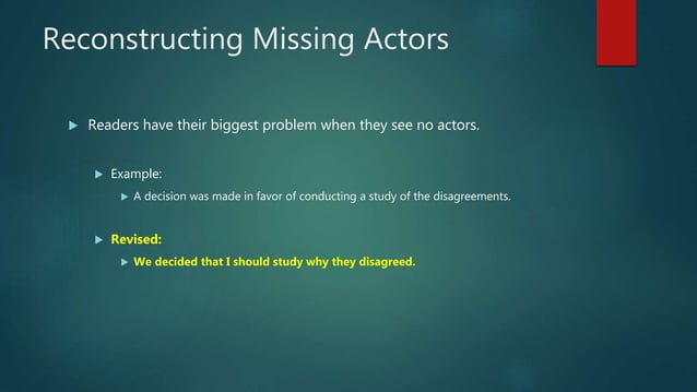 Clear subjects and passives | PPT