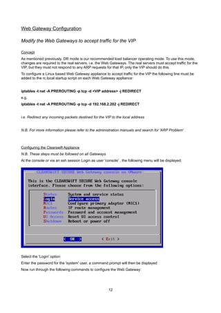 Clearswift-Secure-Web-Gateway-Webfilter Load Balancer Handbuch | PDF