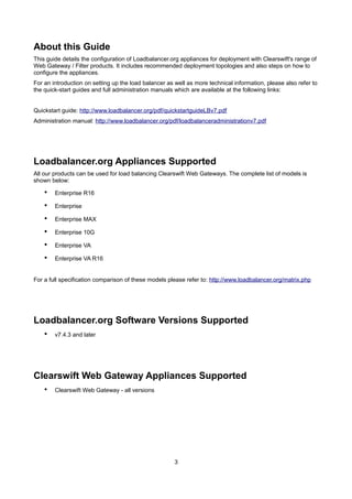 Clearswift-Secure-Web-Gateway-Webfilter Load Balancer Handbuch | PDF