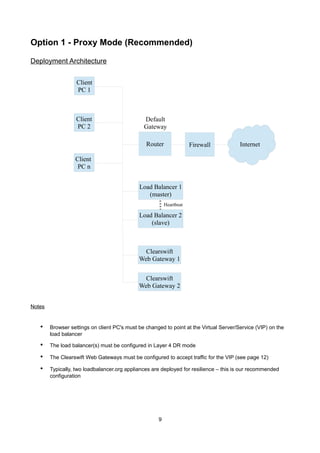 Clearswift-Secure-Web-Gateway-Webfilter Load Balancer Handbuch | PDF