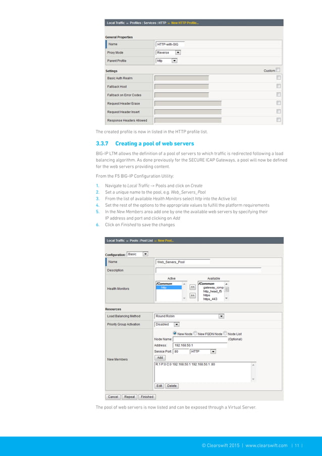 Clearswift f5 implementation_technical guide | PDF