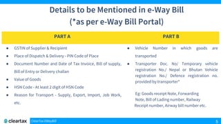 Cleartax e way bill | PDF