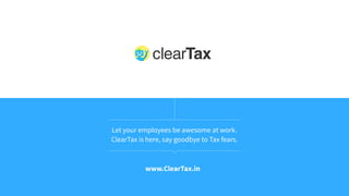 ClearTax presentation | PDF