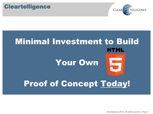 Cleartelligence Html5 Dashboards Ppt