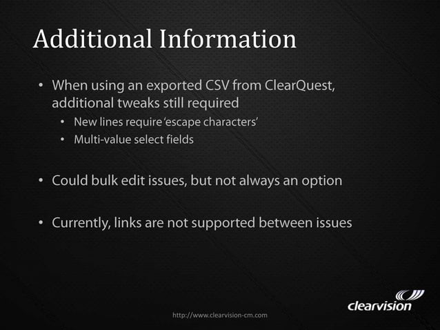 Clearvision - Importing with JIM and other tools | PPTX