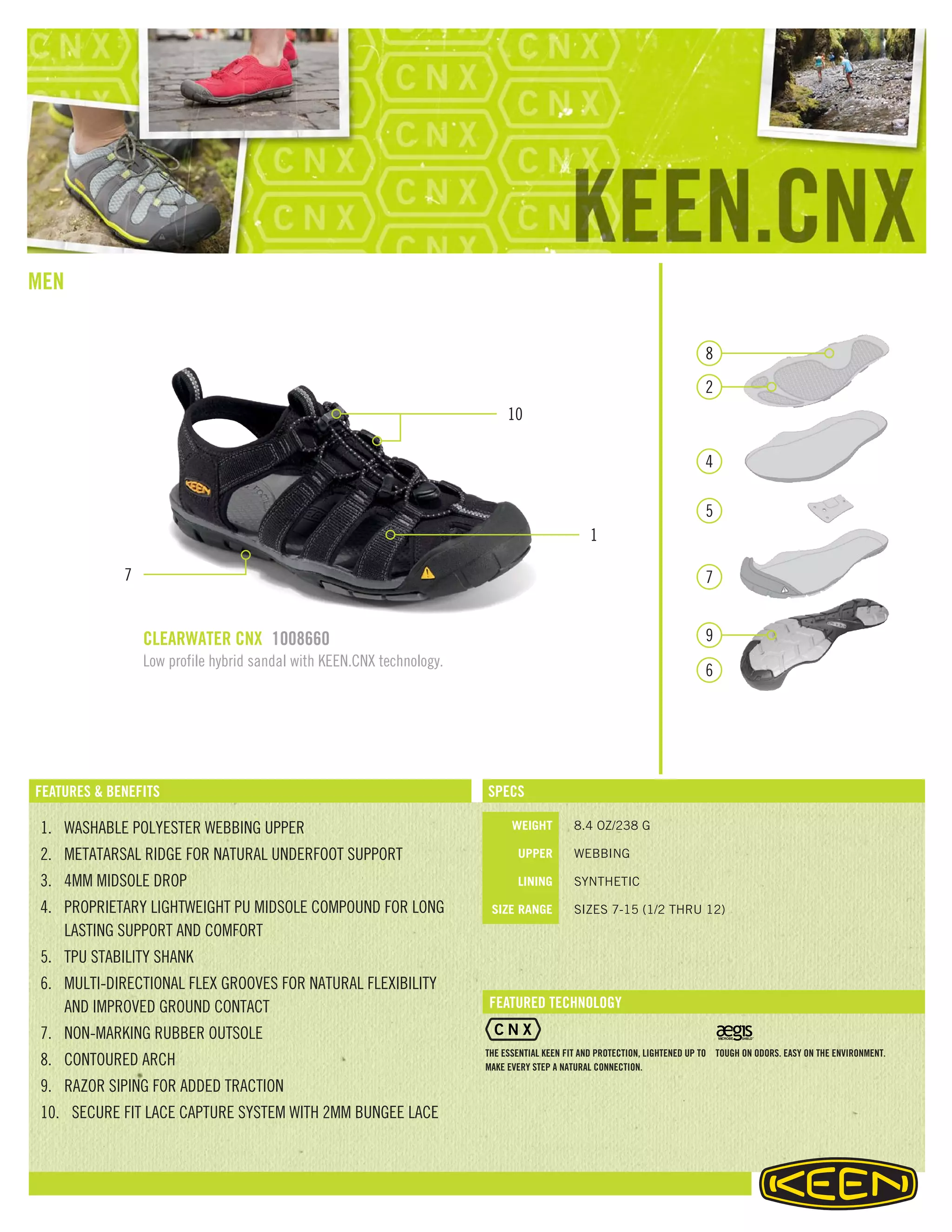 Sandalias KEEN Clearwater | PDF