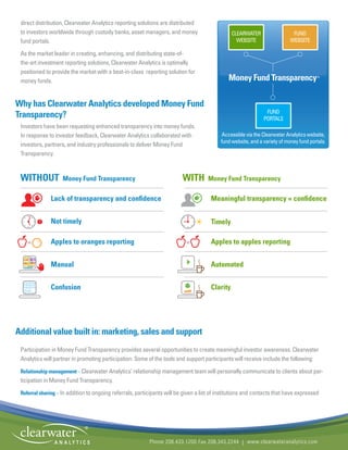 Clearwater Analytics - Money Fund Transparency | PDF