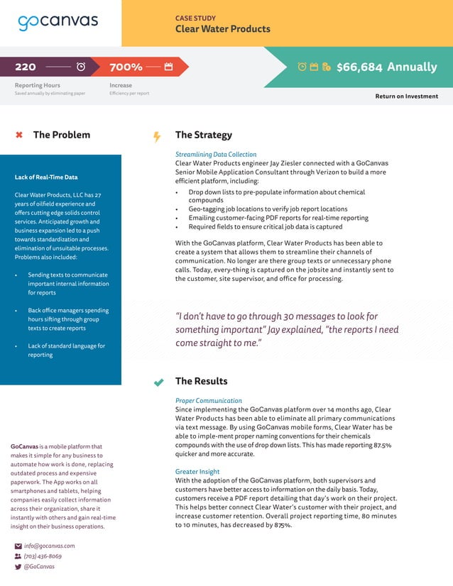 Clear Water Products Case Study | PDF