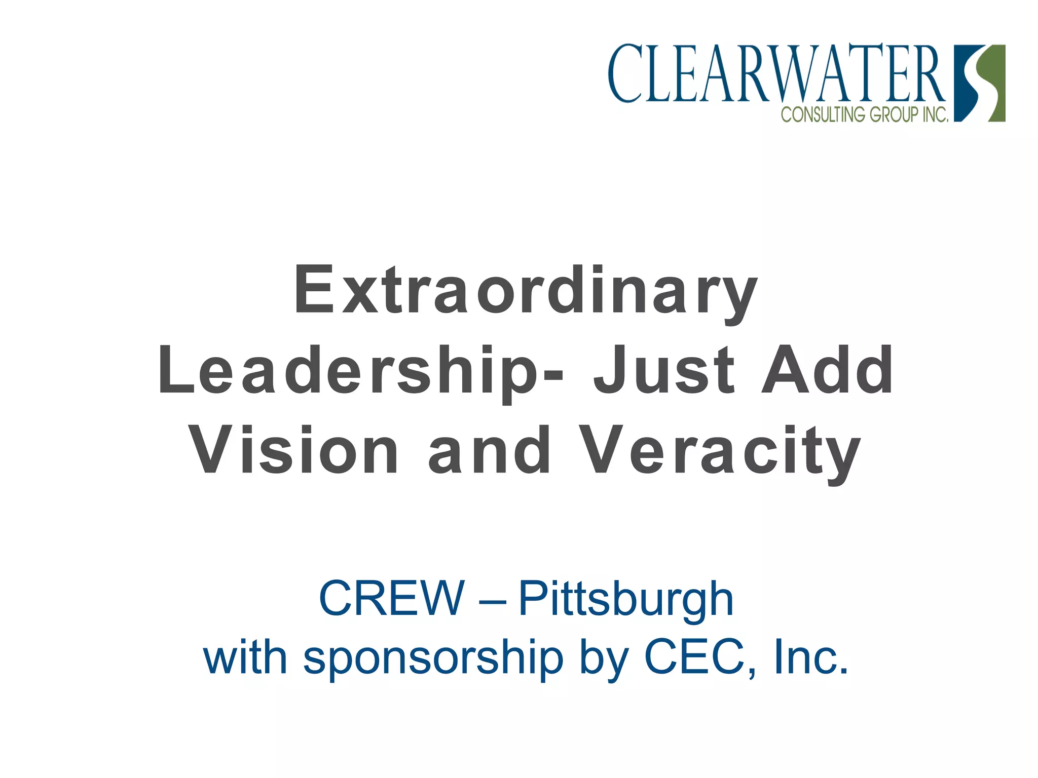 Extraordinary Leadership | PPT