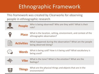 Clearworks Ethnographic Framework | PPTX