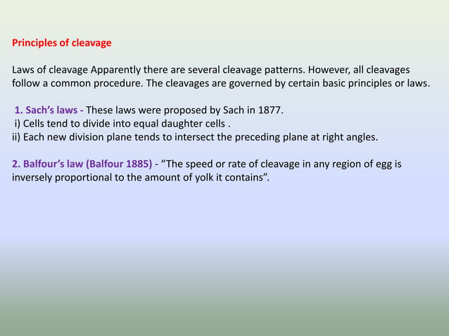 Cleavage, Types of cleavage | PPTX | Biological Sciences | Science