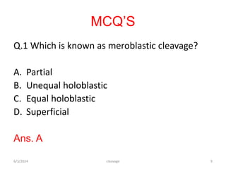 Cleavage - general embryology presentation | PPT