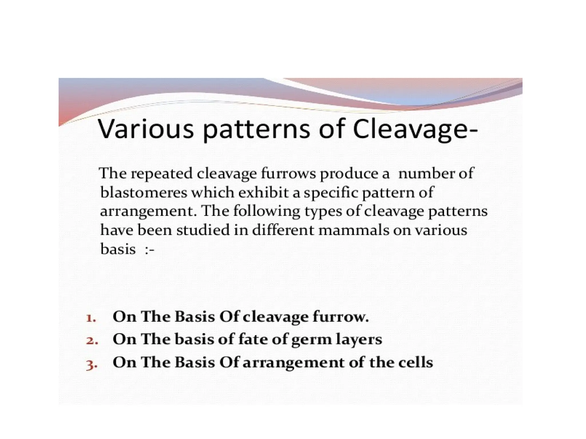 Cleavage, and their types, developmental biology.pptx