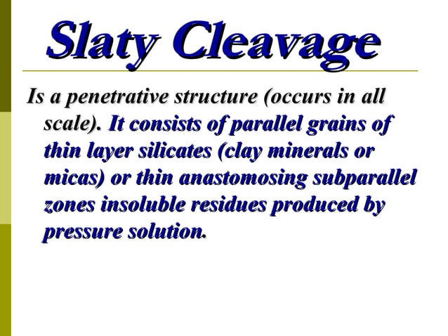 Cleavage | PPT | Geology | Science
