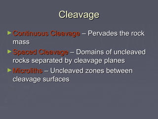 Cleavage and foliations | PPT