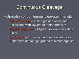Cleavage and foliations | PPT