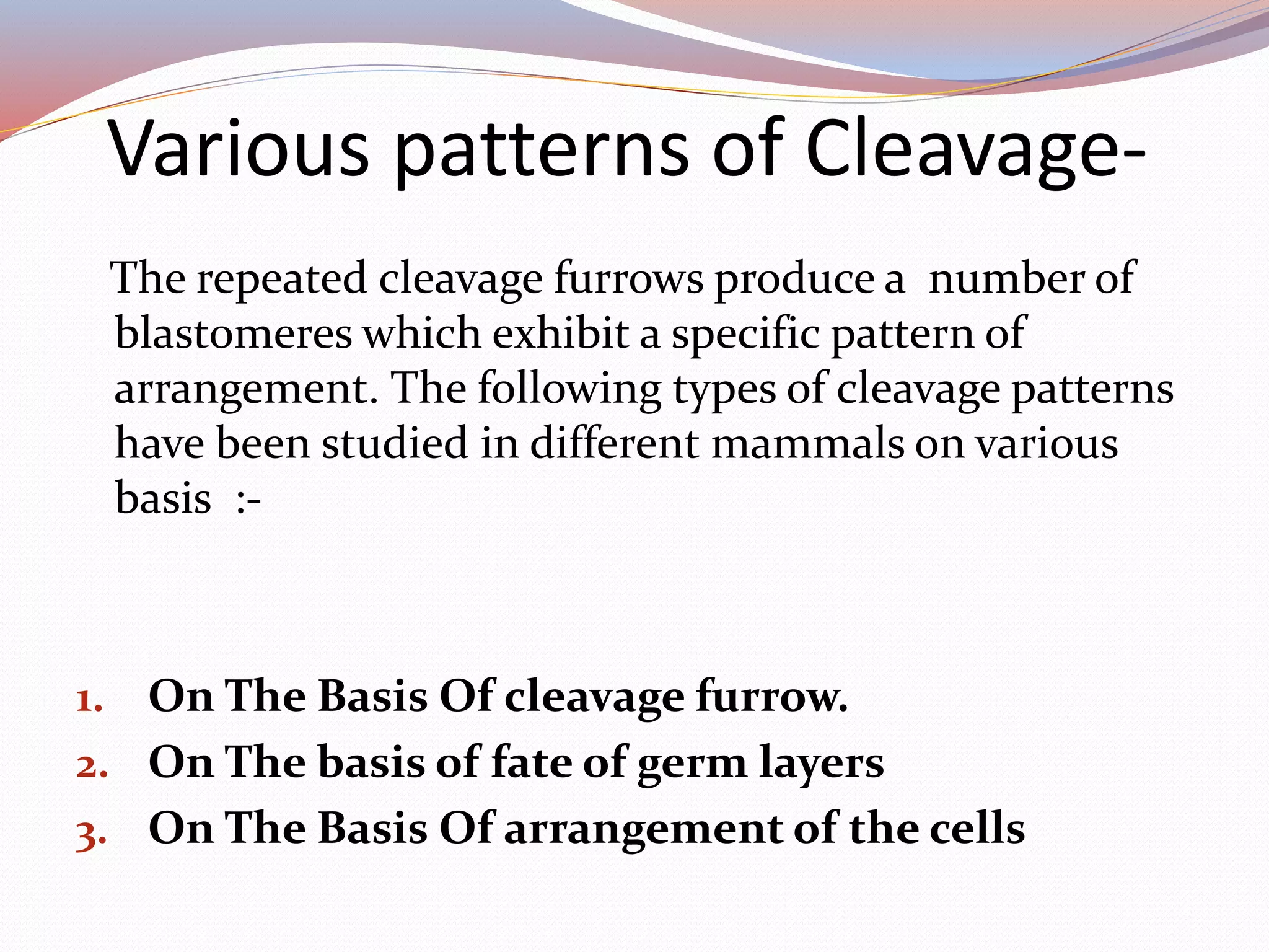 Cleavage and its patterns | PPTX