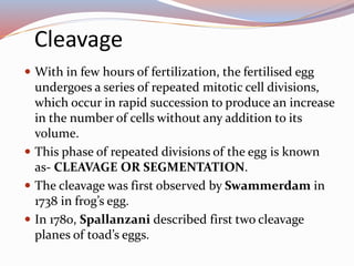 Cleavage and its patterns | PPTX