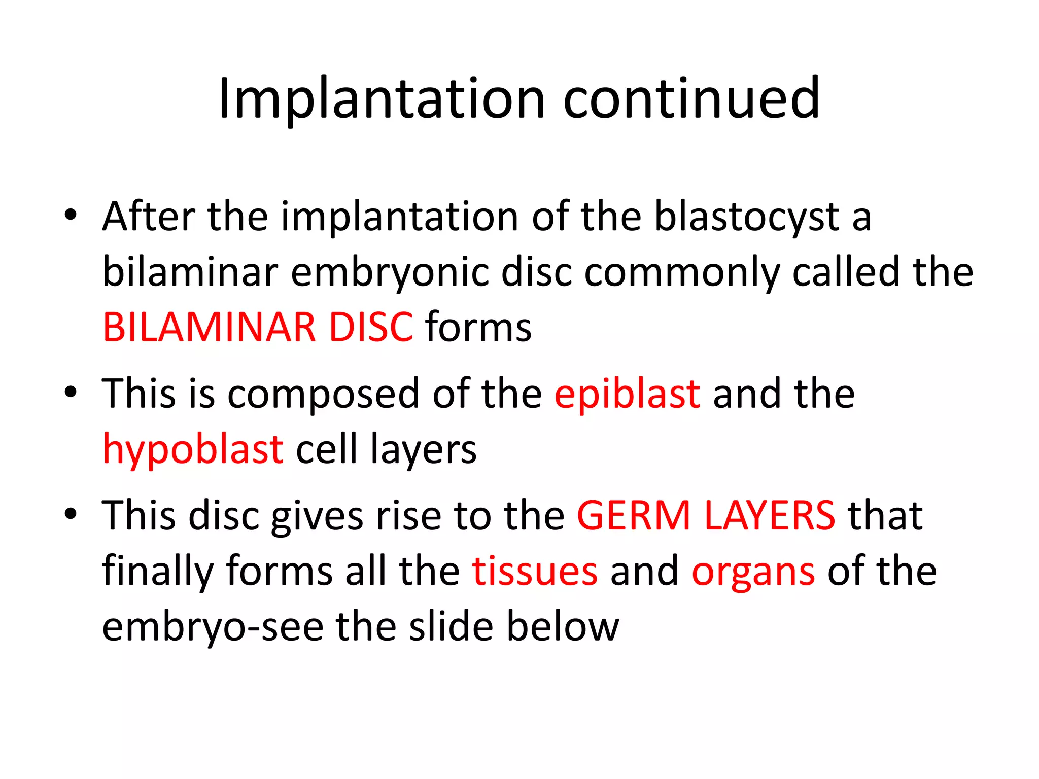 Cleavage, implantation of the embryo and bilaminar | PPTX