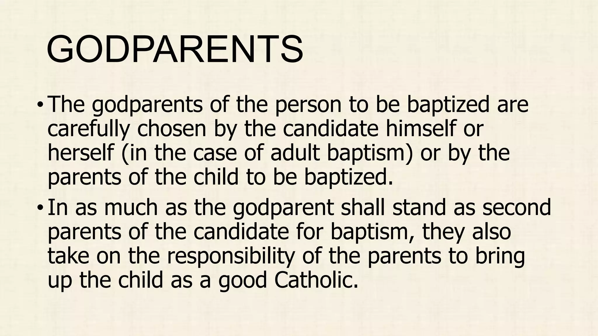 THE SACRAMENT OF BAPTISM | PPTX