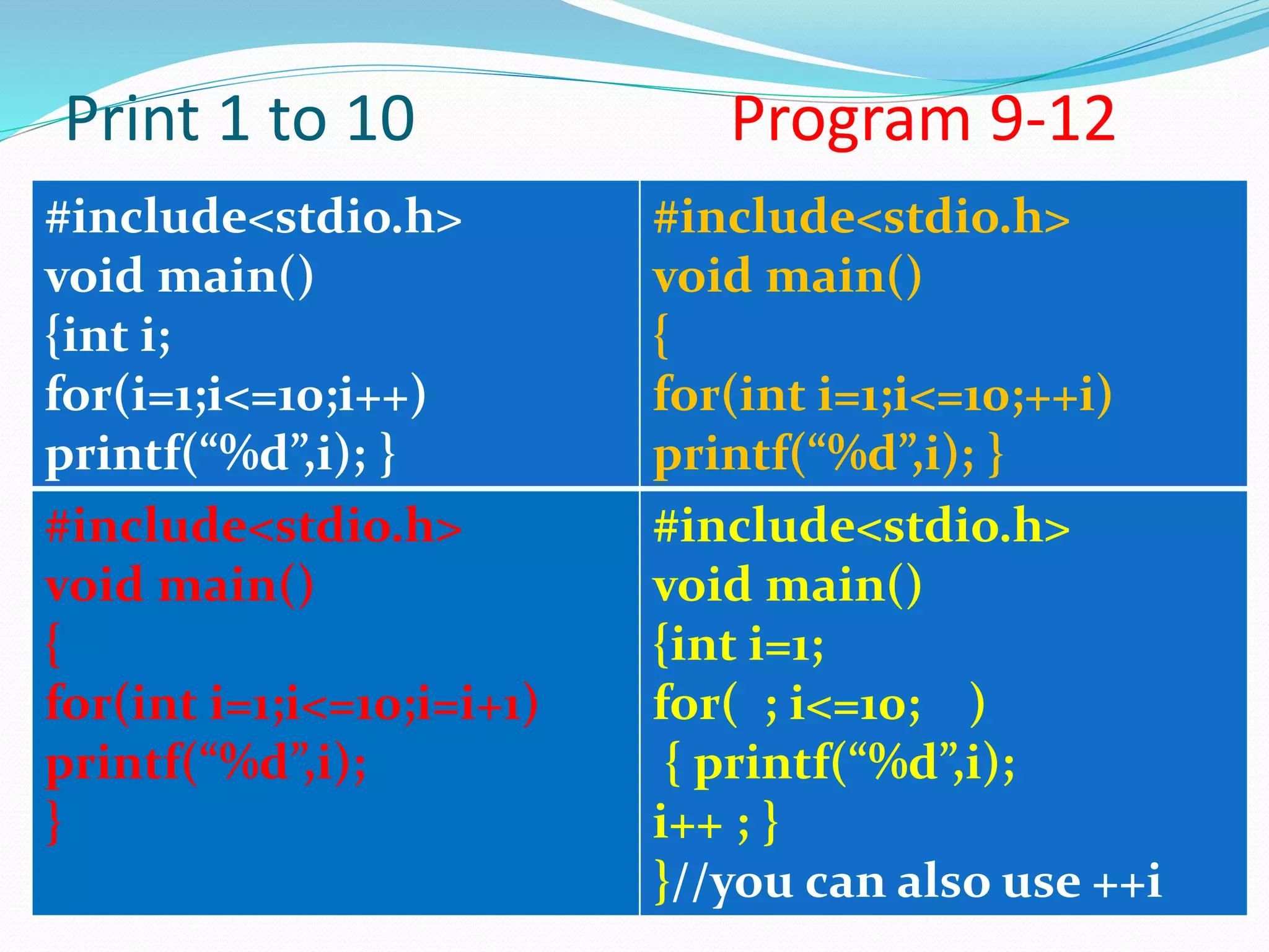 C lecture 3 control statements slideshare | PPSX