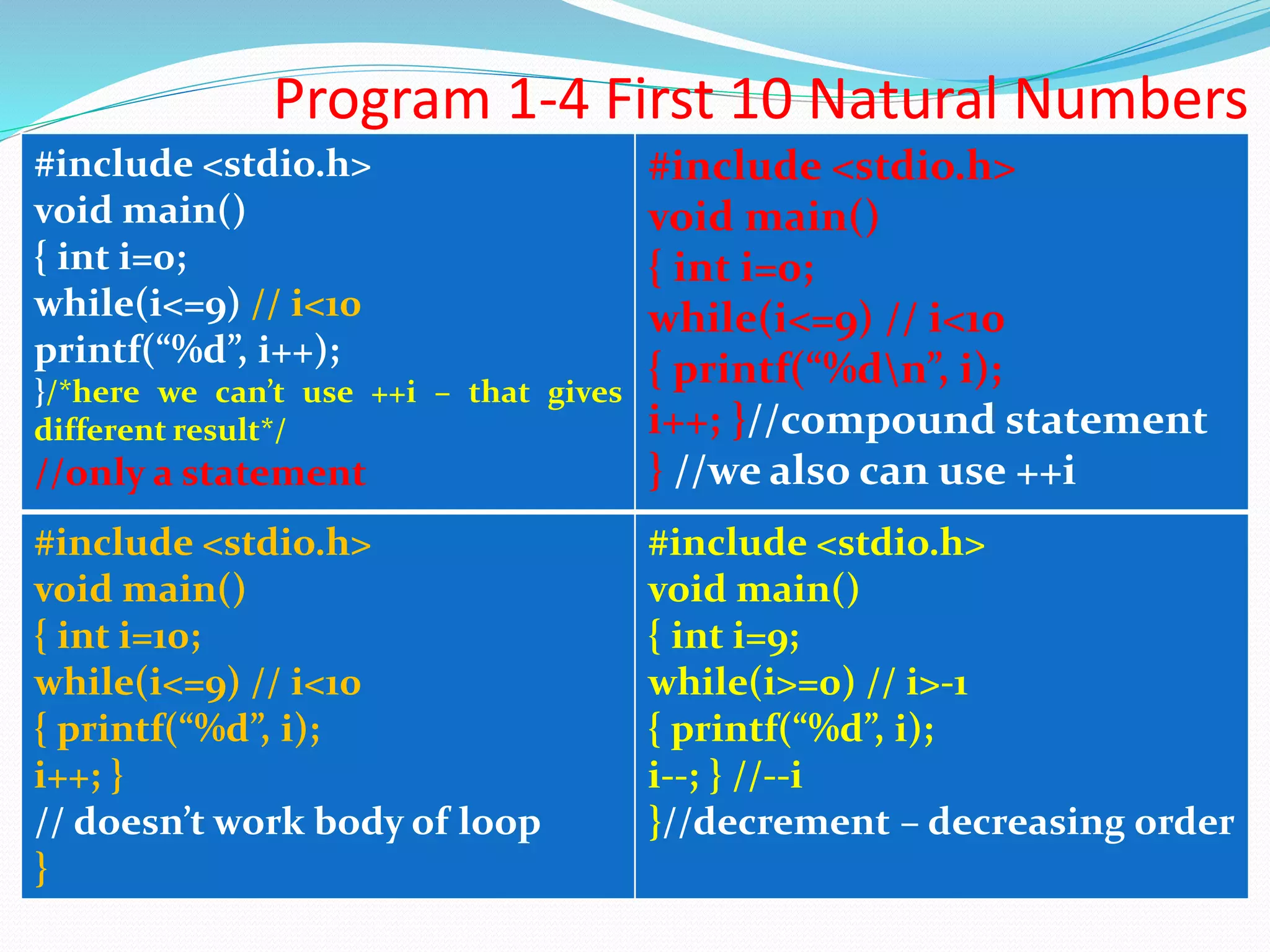 C lecture 3 control statements slideshare | PPT