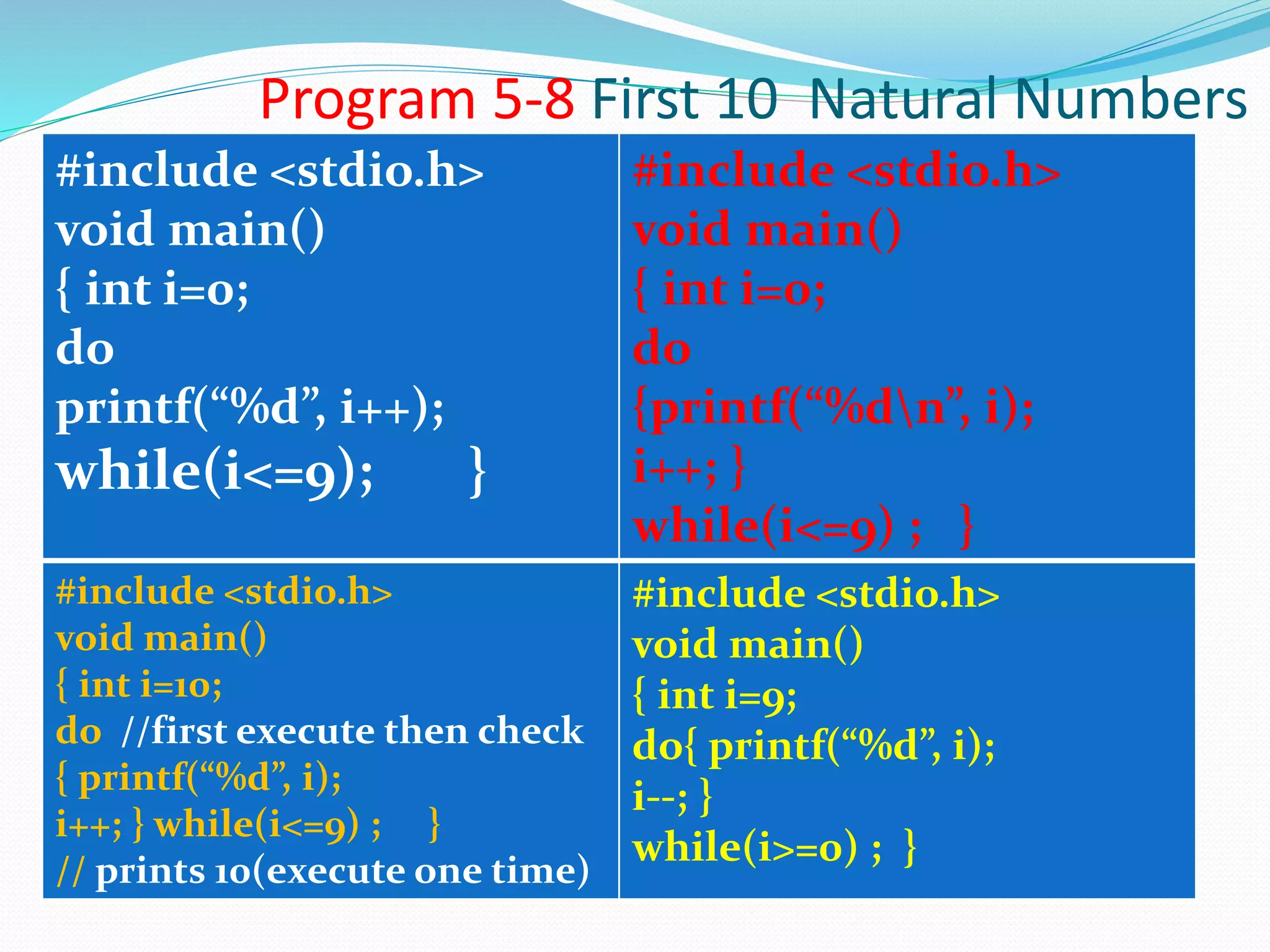 C lecture 3 control statements slideshare | PPT