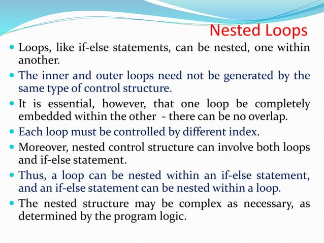 C Lecture 4 Nested Loops And Jumping Statements Slideshare Ppsx Programming Languages