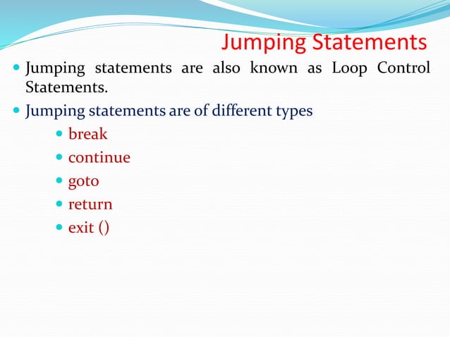 C lecture 4 nested loops and jumping statements slideshare