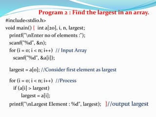 C Programming : Arrays | PPSX | Programming Languages | Computing