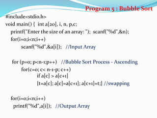 C Programming : Arrays | PPSX | Programming Languages | Computing