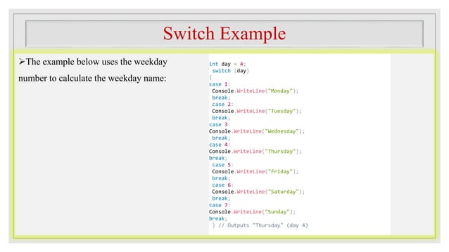 Conditions In C# C-Sharp | PPT
