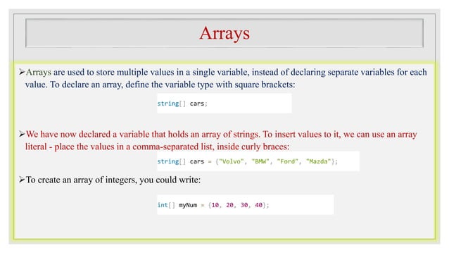 Loops in C# for loops while and do while loop. | PPTX