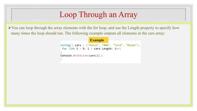 Loops in C# for loops while and do while loop. | PPTX