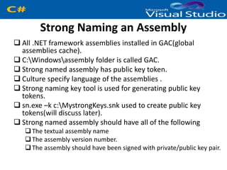 Dot net assembly | PPTX