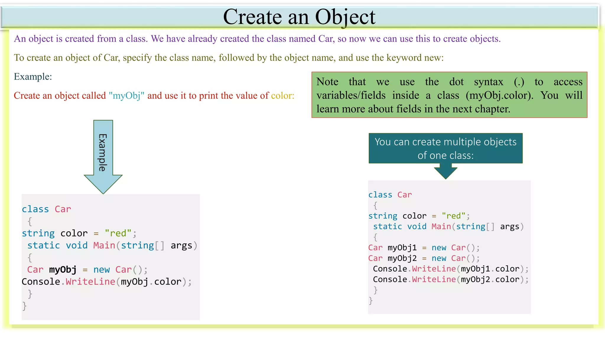 OOP in C# Classes and Objects. | PPT OOP in C# Classes and Objects. | PPT