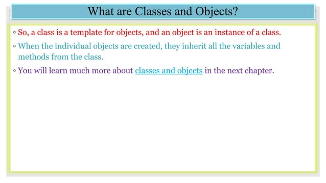 OOP in C# Classes and Objects. | PPTX | Programming Languages | Computing