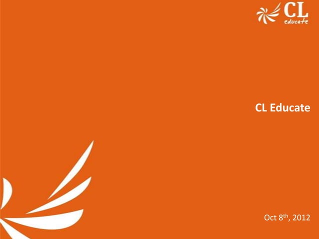 CL Educate Welcomes you - Pre-placement PPT | PPTX | Education industry ...