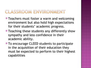 Cleed students in the classroom ppt (edited) | PPT