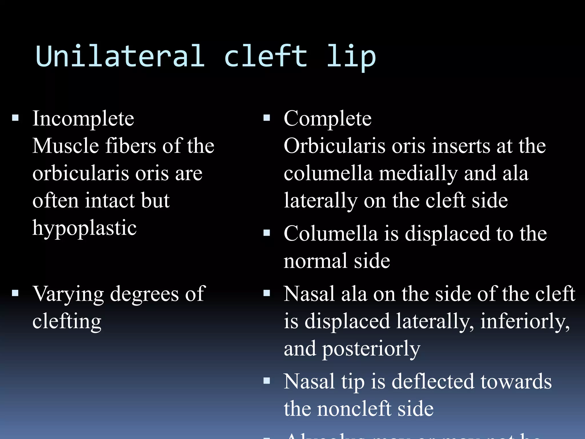 Cleft lip and Cleft palate embryology, features, and management | PPTX