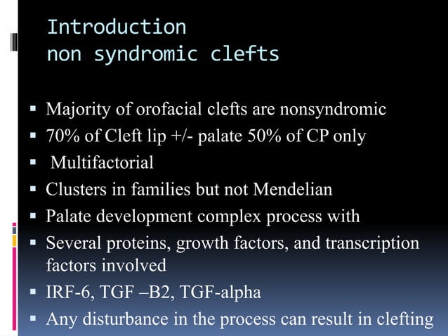 Cleft lip and Cleft palate embryology, features, and management | PPTX