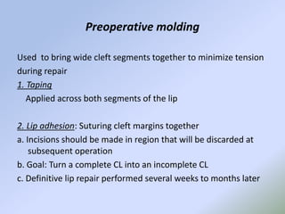Clinical aspects of cleft lip repair | PPTX