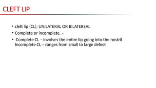 CLEFT LIP in anesthesia considerations required | PPTX