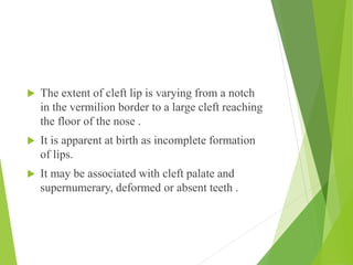 cleft lip and cleft palate.pptx | Pregnancy | Reproductive Health